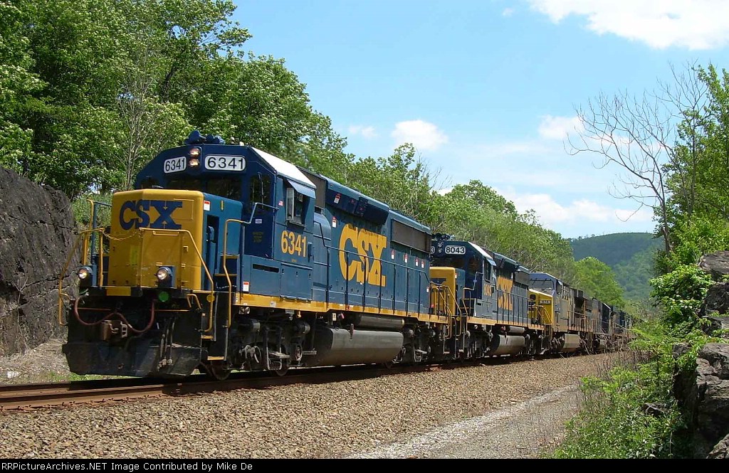 CSX 6341 leads Q410 at Iona Island